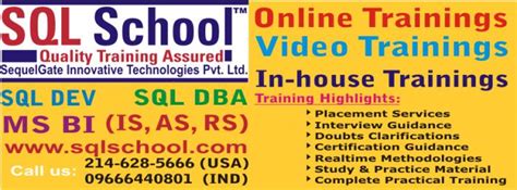 Sql School Training Institute Hyderabad