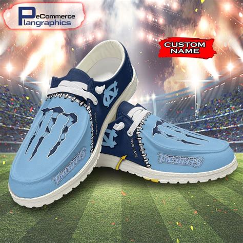 Custom North Carolina Tar Heels Team X Monster Hey Dude Shoes