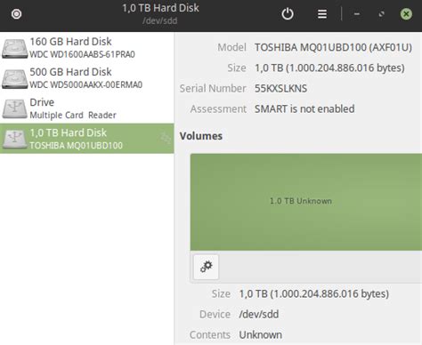 Linux Mint Error Formating Volume Cant Format 1 TB Toshiba