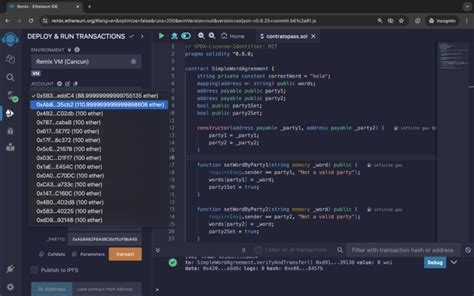 Contrato Inteligente Para Transferir Fondos En Solidity Mediante