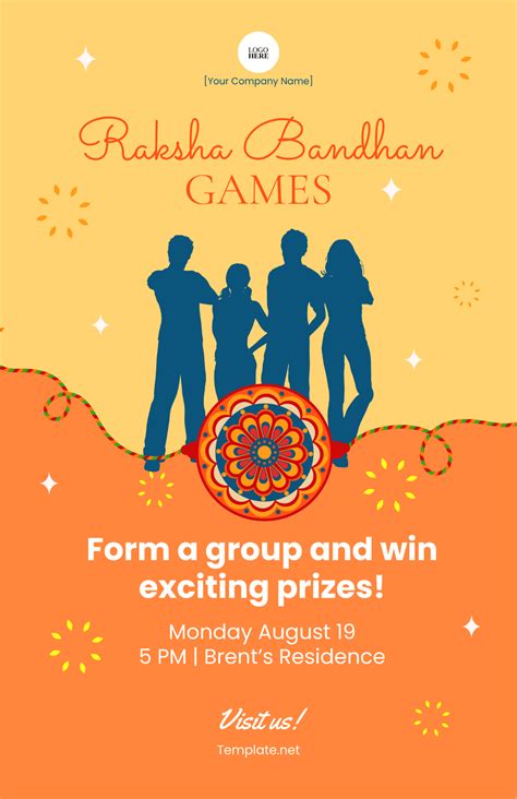 Free Raksha Bandhan Group Poster Template To Edit Online