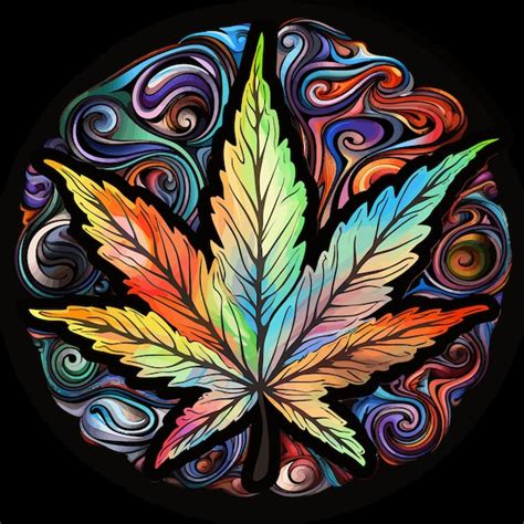 Weed Sticker Premium Ai Generated Vector