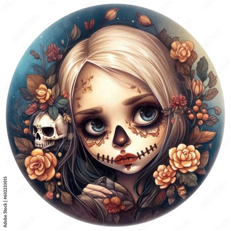 Santa Muerte Girl Generative Ai Stock Illustration Adobe Stock