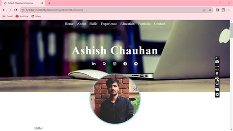 html css portfolio webdevelopment passionproject codsoft… ashish chauhan