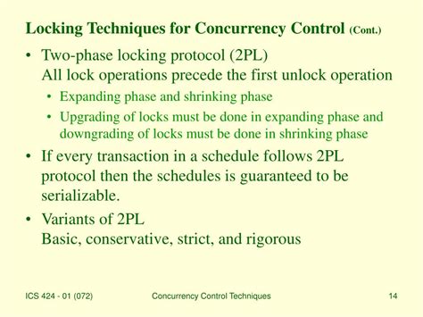 PPT Concurrency Control Techniques Chapter PowerPoint Presentation ID