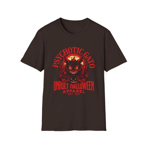 Psychotic Gato Halloween Shirt Terrifying Cat Spooky Cat Unruly