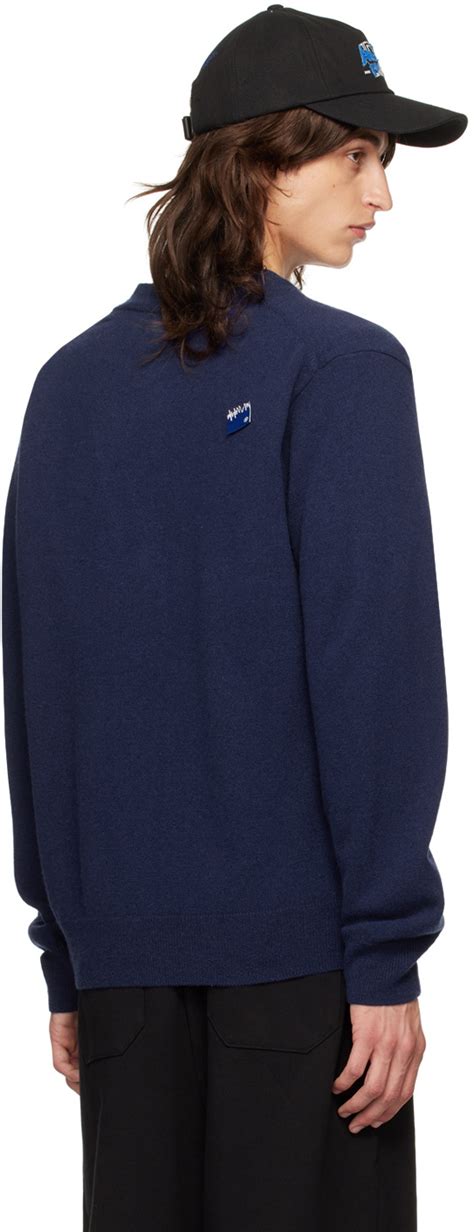 ader error navy trs tag 01 cardigan ader error
