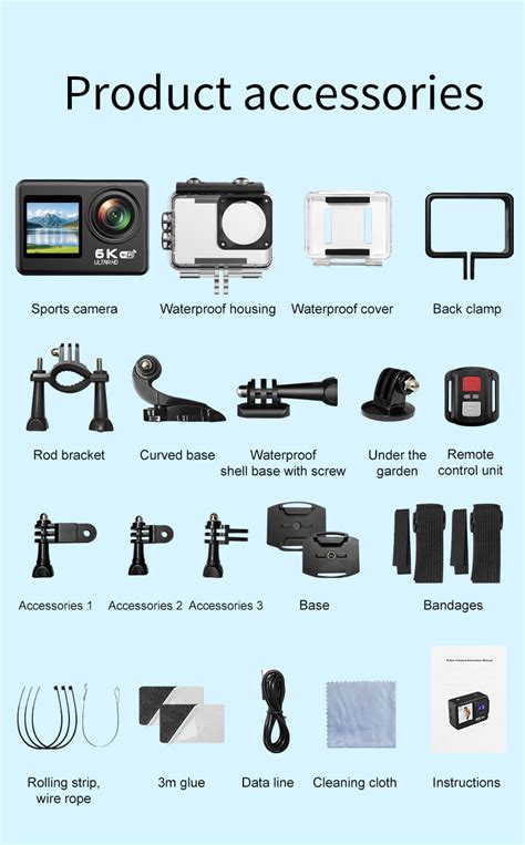 Alston A12 Pro 6k Hd Action Camera Sports Underwater Video Wireless
