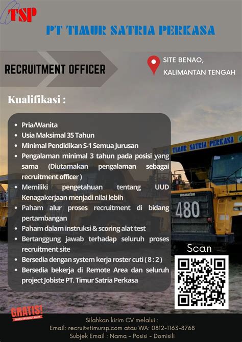 loker tambang posted on linkedin