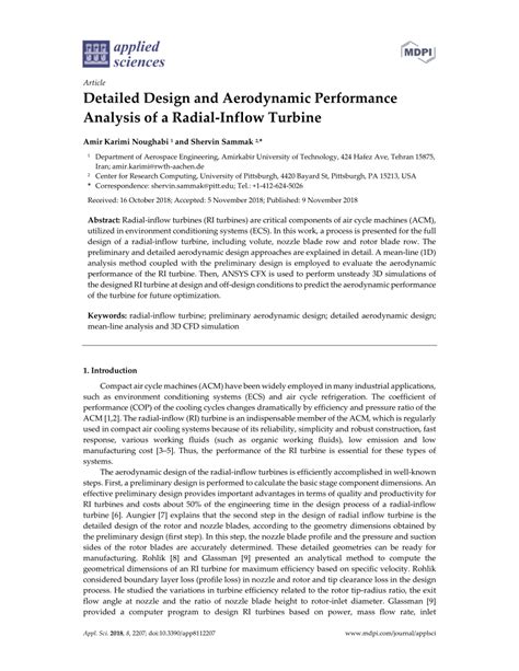 Pdf Detailed Design And Aerodynamic Performance Analysis Of A Radial