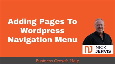 Adding Pages To Wordpress Navigation Menu Youtube