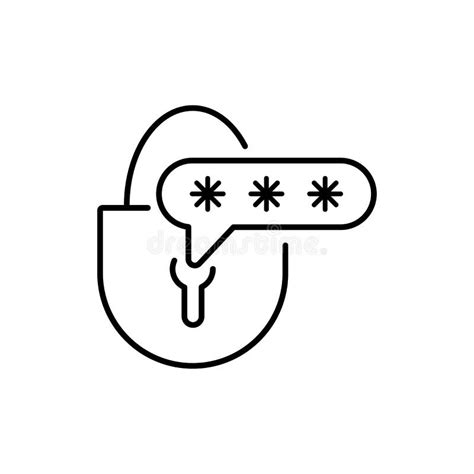 Security Password Icon In Trendy Flat Style Design Vector Graphic Illustration Stock Vector