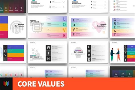 Core Values PowerPoint Template PowerPoint Slide Master Templates Infographics