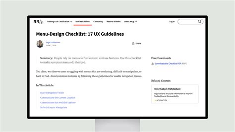 Menu Design Checklist 17 Ux Guidelines Fountn