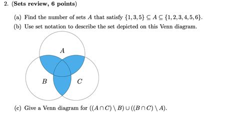 Solved A Find The Number Of Sets A That Satisfy 1 3 5 Chegg Com