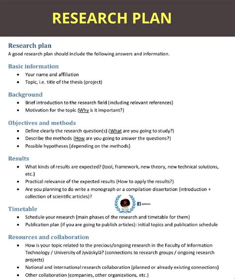 How To Write A Research Plan