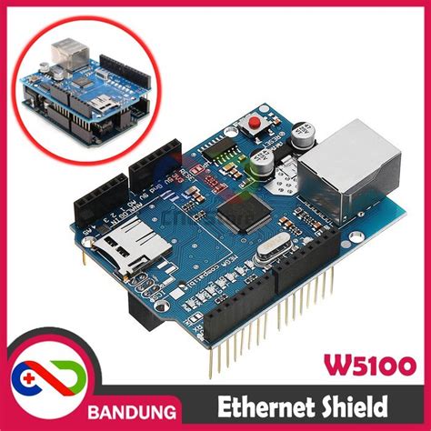 Jual Ethernet W5100 Shield Module For Arduino Uno And Mega Shopee Indonesia