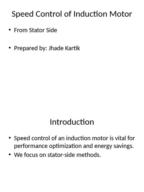 Induction Motor Speed Control Stator Side Pdf