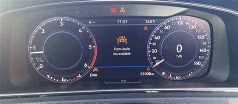Instrument Cluster Error Front Assist Unavailable And Indicator Noise