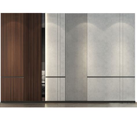 Wood And Mirror Wall Cladding