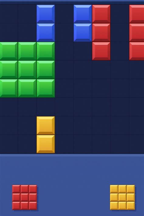 The Image Contains A Game Of Block Puzzle The Goal Is To Fill The Grid