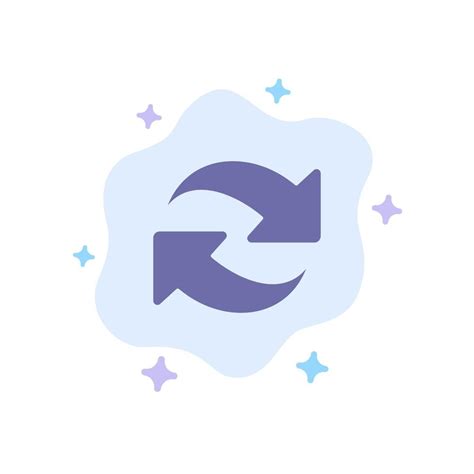Refresh Reload Rotate Repeat Blue Icon On Abstract Cloud Background