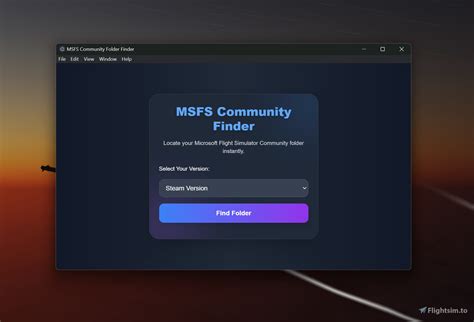 Community Folder Finder Para Microsoft Flight Simulator Msfs