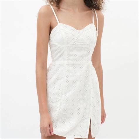 Aeropostale Dresses Aeropostale Y2k Eyelet Bustier Mini Dress Euc Ivory Xs Poshmark