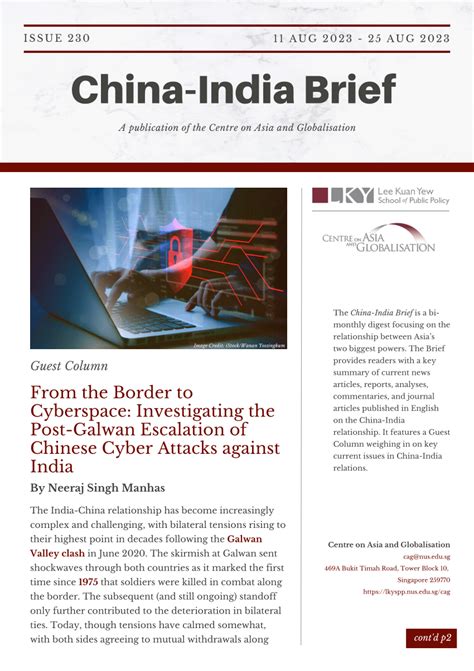 Pdf From The Border To Cyberspace Investigating The Post Galwan