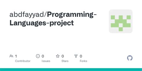 Github Abdfayyadprogramming Languages Project