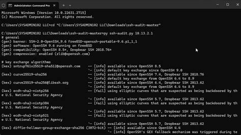 security auditing tool “ssh audit” sysadmin102™