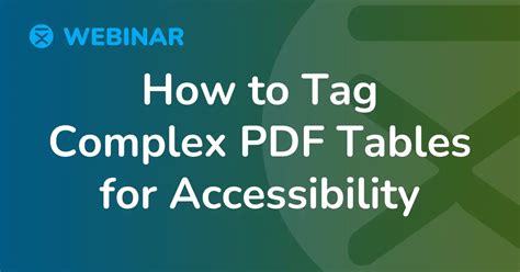 How To Tag Complex Pdf Tables For Accessibility Pdfix
