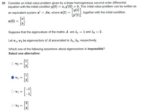Solved Consider An Initial Value Problem Given By A Linear Chegg