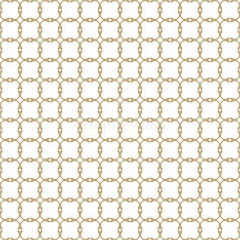 Vector Golden Ornament Seamless Pattern With Mesh Ornamental Grid Lattice Stock Vector