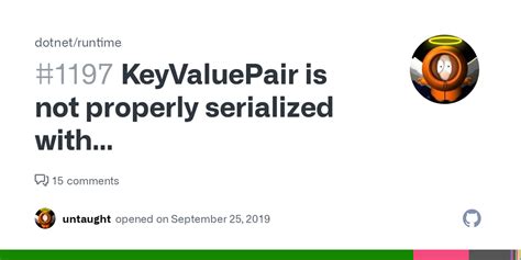 Keyvaluepair Is Not Properly Serialized With Jsonnamingpolicycamelcase Systemtextjson