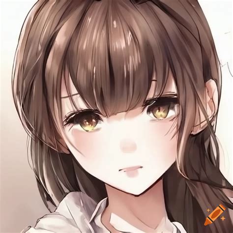 Pretty Anime Girl Brown Hair
