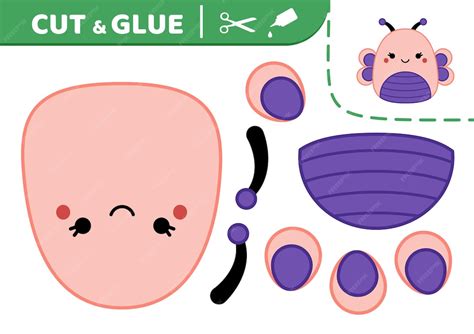 Premium Vector Butterfly Squishmallow Cut And Glue Applique Paper