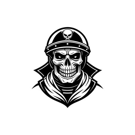 Warrior Skull Vector Art Illustration Design Warrior Skull Silhouette