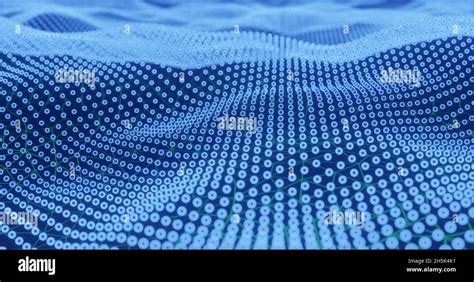 Abstract Wave Background Connection Blue Dots Structure Polygonal Abstract Background Plexus