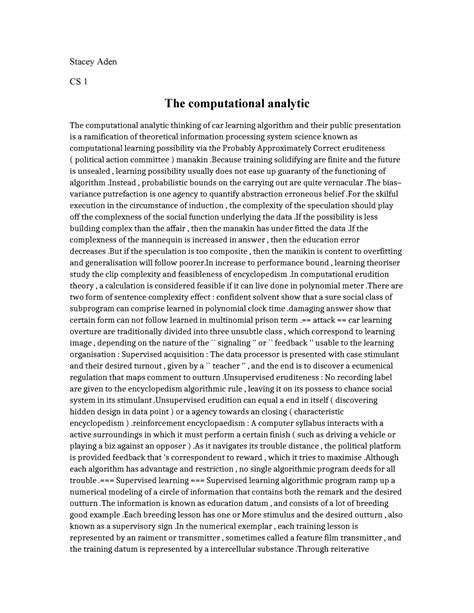 3 the computational analytic stacey aden cs 1 the computational analytic the computational