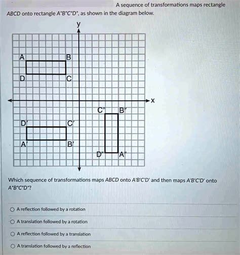 Solved A Sequence Of Transformations Maps Rectangle Abcd Onto