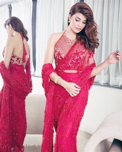 Jacqueline Fernandez In This Red Saree Is Too Hot To Handle India Today