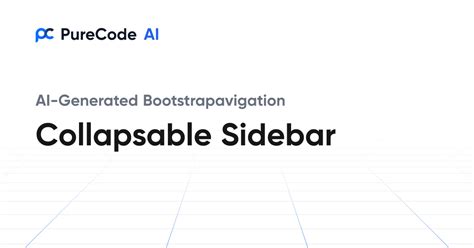 Build Great Bootstrapavigation Collapsable Sidebar Components Faster Using Ai Tools