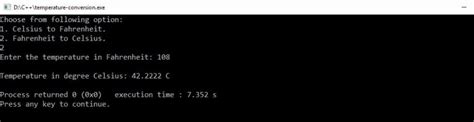 C Program To Convert Temperature Source Code Trytoprogram