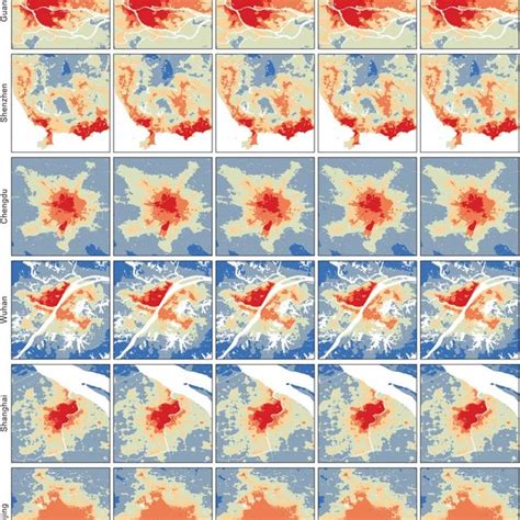 A Comparison Of The Spatial Patterns For The Population Predicted By Download Scientific