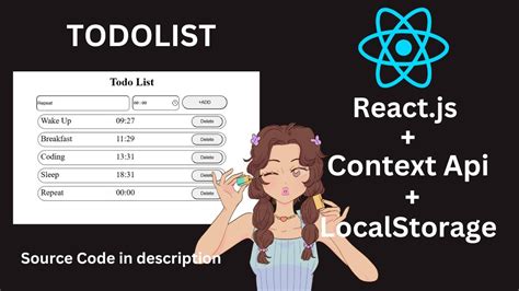 Todo List With React Context Api And Local Storage Youtube