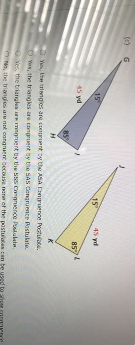 Solved Decide Whether Each Pair Of Triangles Is Congruent
