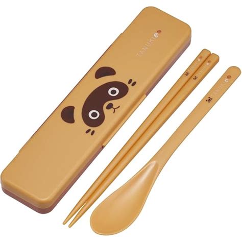 스케이터 Skater 콤비 세트 수저 세트 너구리 18cm 항균 성인용 일제 Ccs3saag A 위시버킷