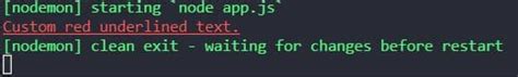 how to highlight a terminal output with node js using chalk raddy