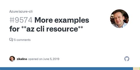 More Examples For Az Cli Resource · Issue 9574 · Azureazure Cli